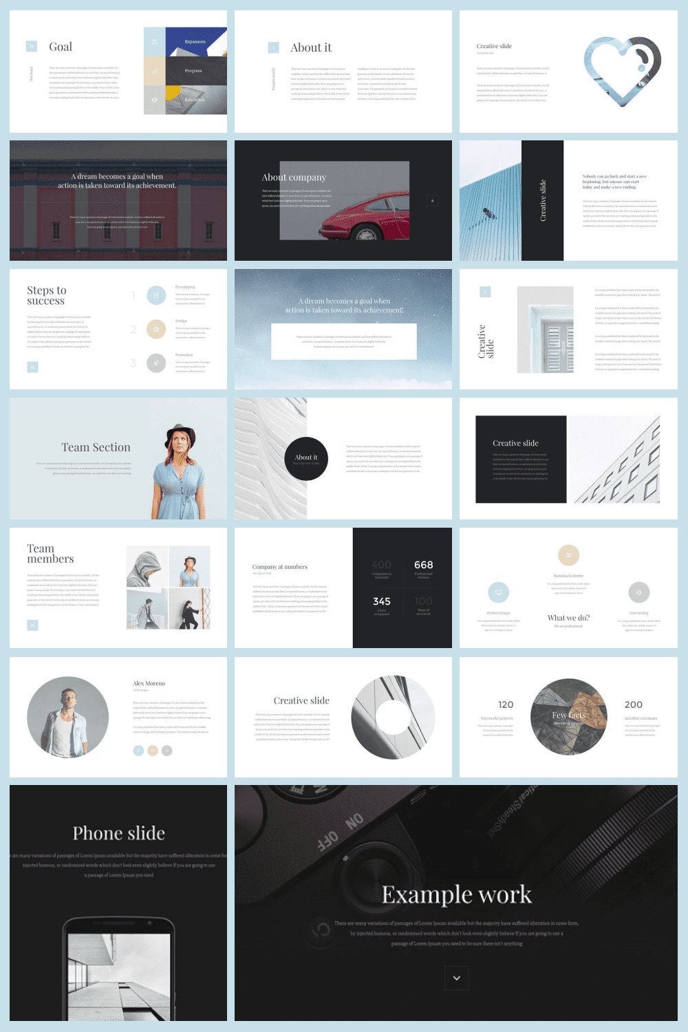 Focus PowerPoint Template + GIFT – MasterBundles