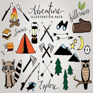 Adventure Clipart & Camping Illustration Set – MasterBundles