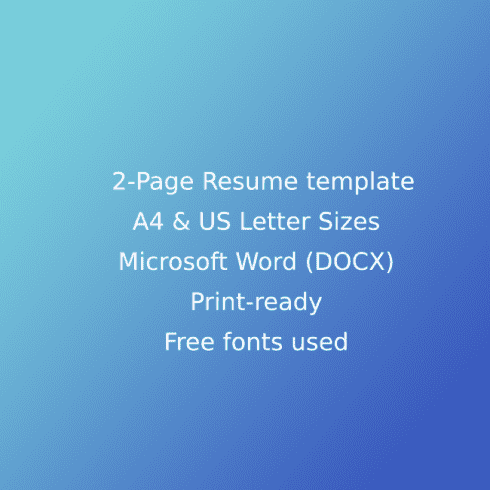 Business Coach CV Resume Template – MasterBundles