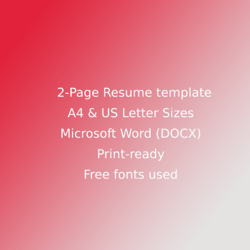 Flower Shop CV Resume Template – MasterBundles