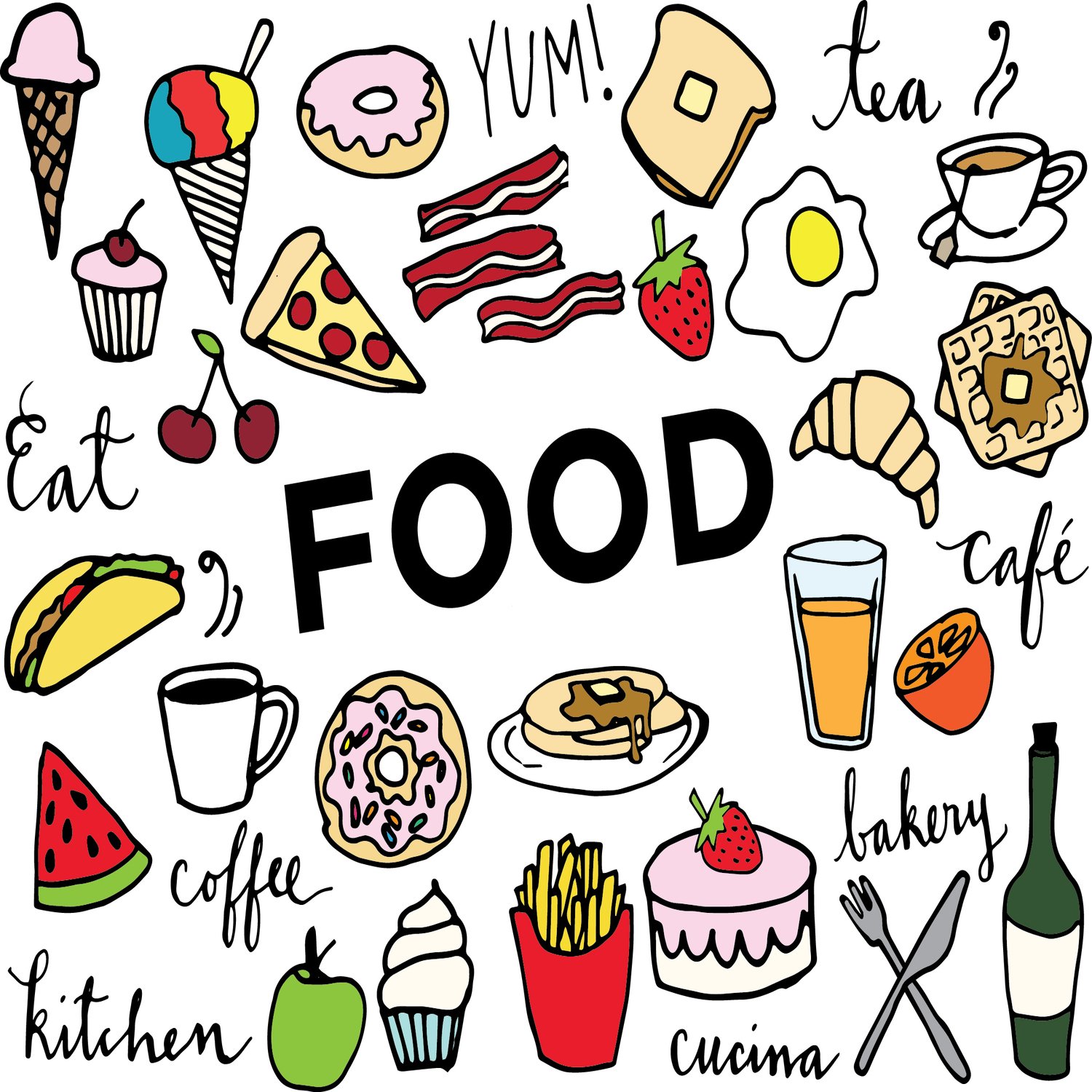 Yummy Food Clipart