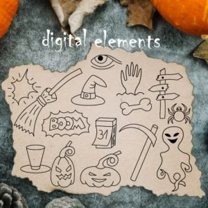 Doodle Halloween Clip Art | MasterBundles