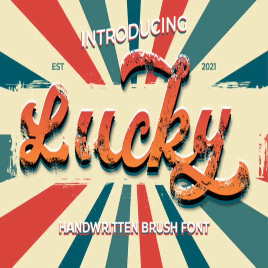 Lucky Retro & Bold Brushed Handwritten Font – MasterBundles