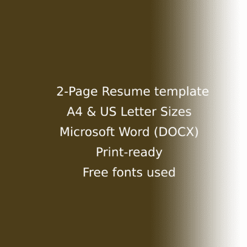 Pub CV Resume Template – MasterBundles