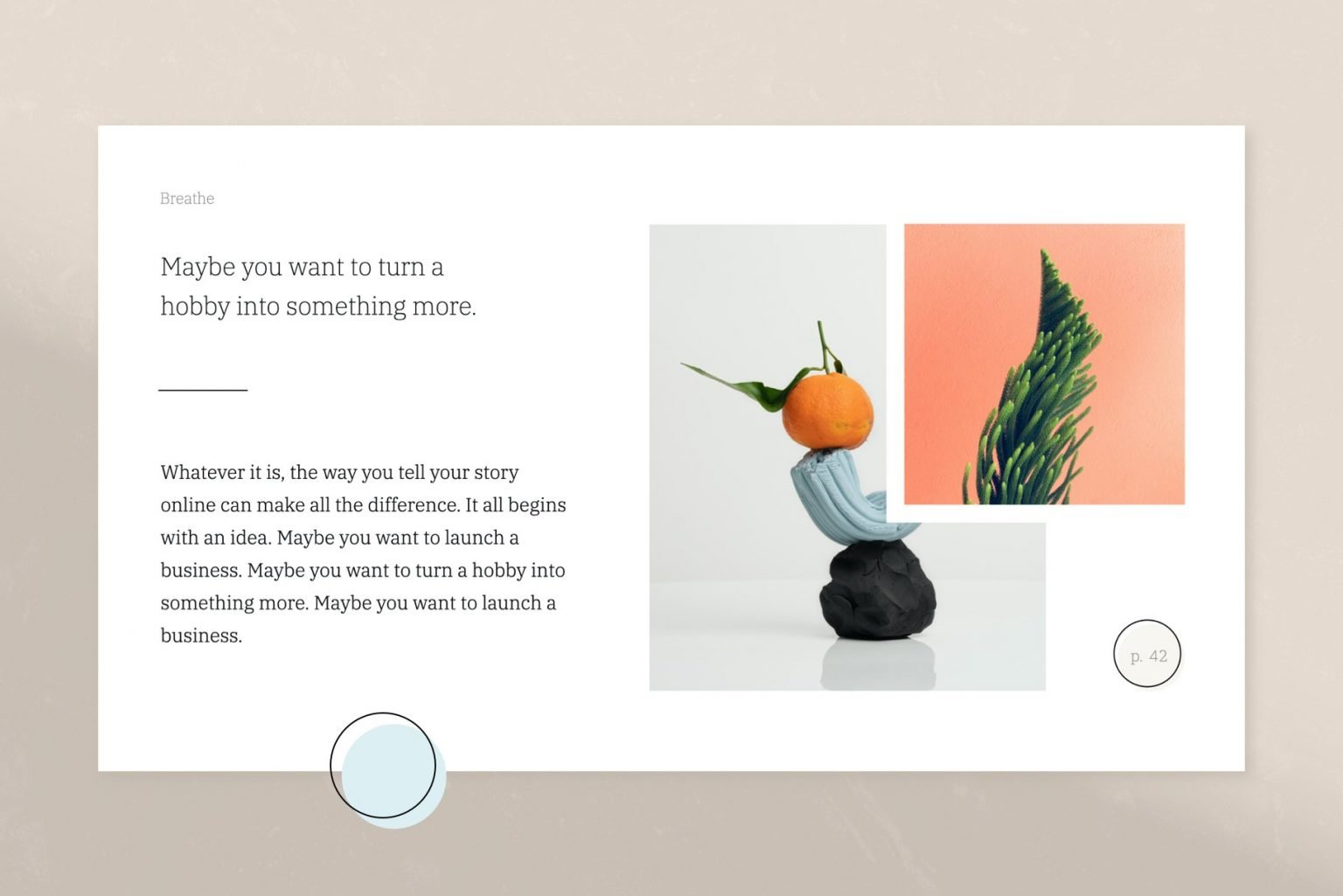 Breathe Creative PowerPoint Template – MasterBundles
