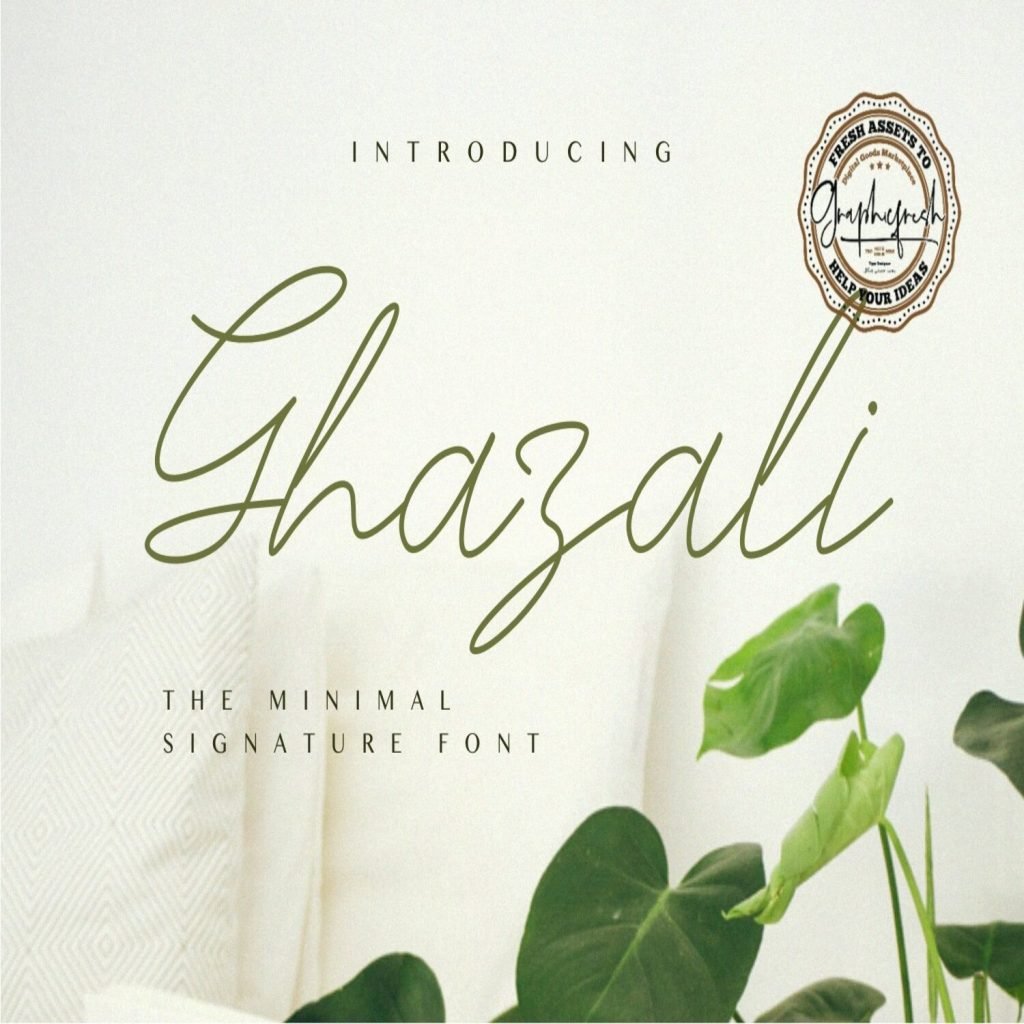 Ghazali - The Minimal Signature Font – MasterBundles