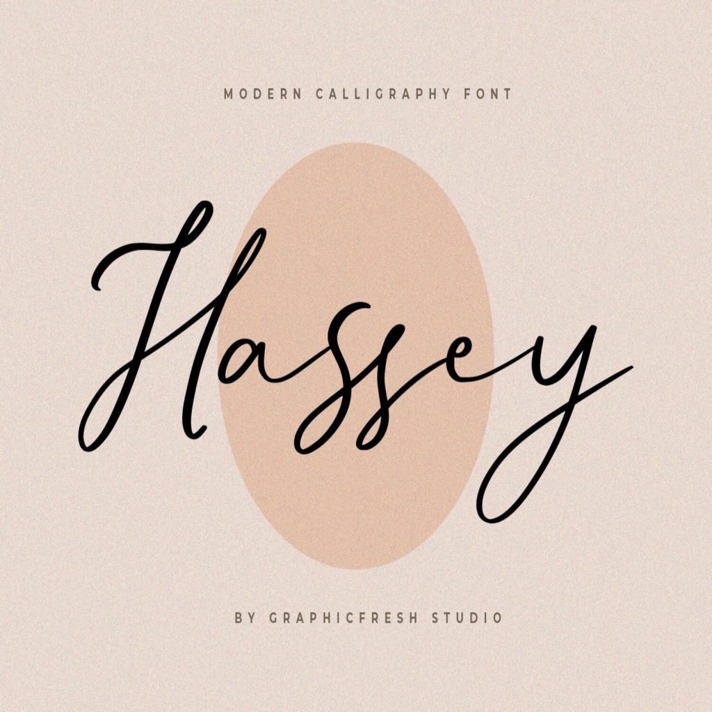 Hassey - A Modern Calligraphy Font – MasterBundles
