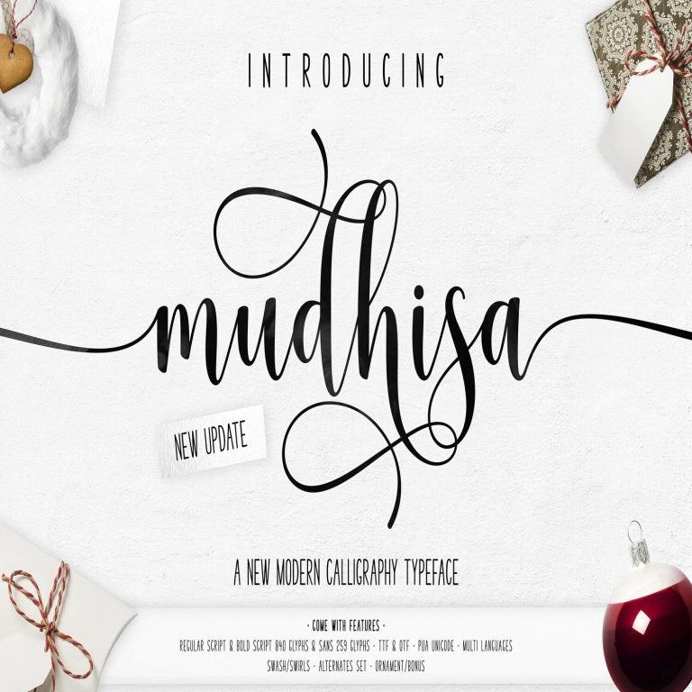 Mudhisa Script Handwritten Calligraphy | 4 Versions – MasterBundles
