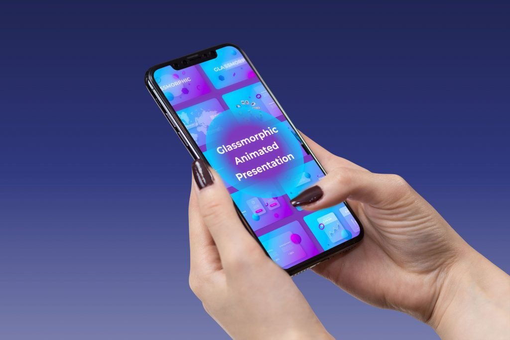 Glassmorphic Animated Presentation: 50 Slides – MasterBundles