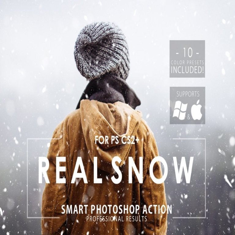 Real Snow Photoshop Action – MasterBundles