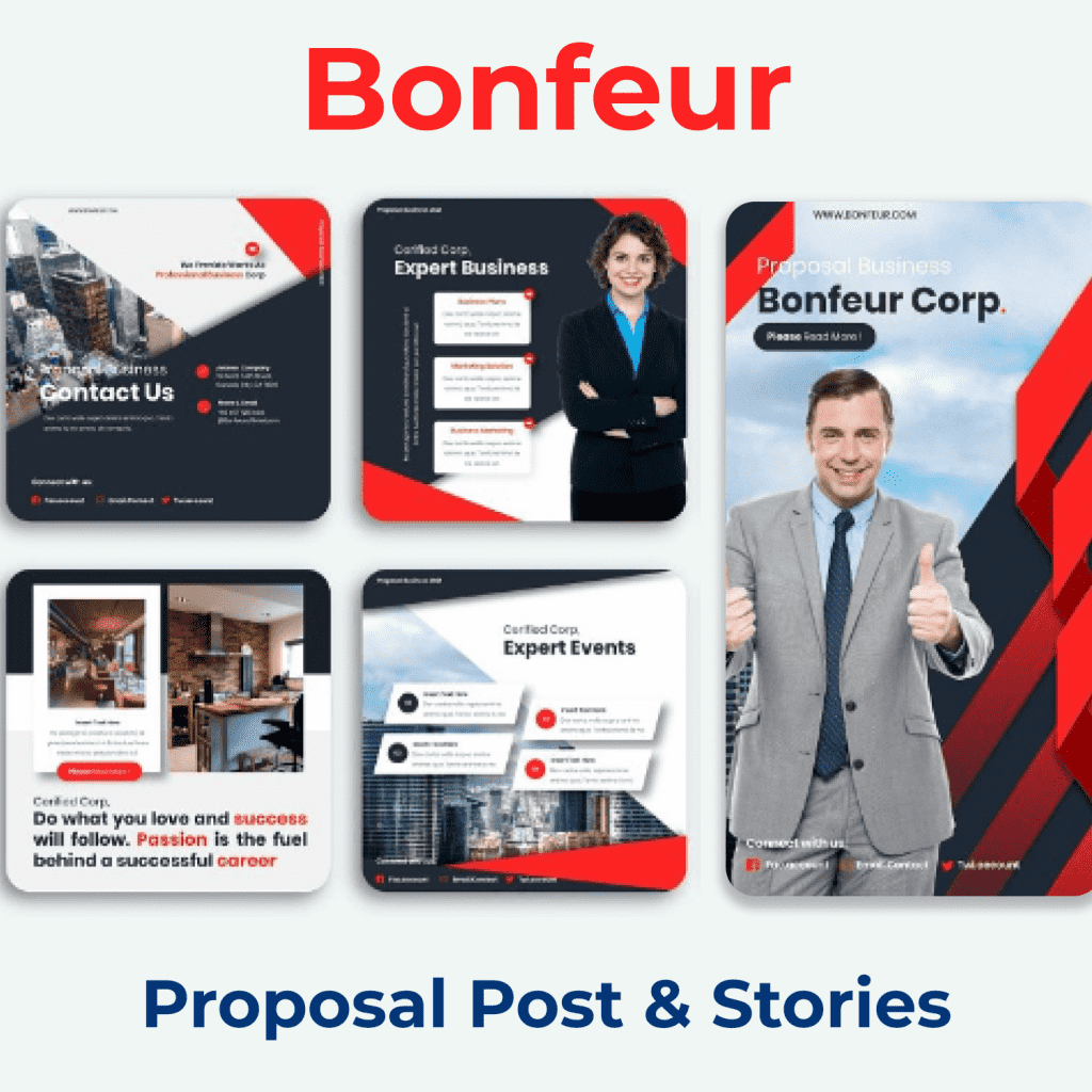 Bonfeur - Proposal Post & Stories – MasterBundles