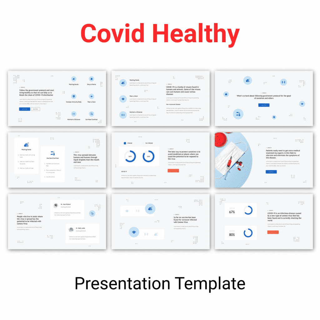 Covid Healthy Presentation Template – MasterBundles