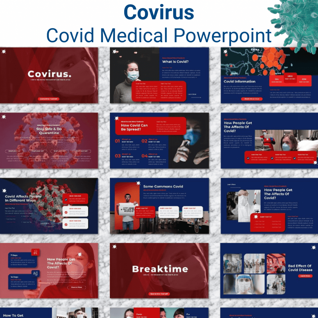 Covid Virus - Medical PowerPoint Template – MasterBundles