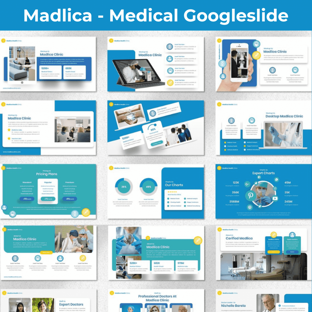 Madlica - Medical Google Slide Template – MasterBundles