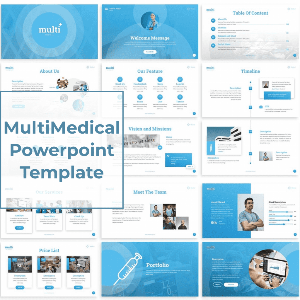 Multi Medical Powerpoint Template – MasterBundles