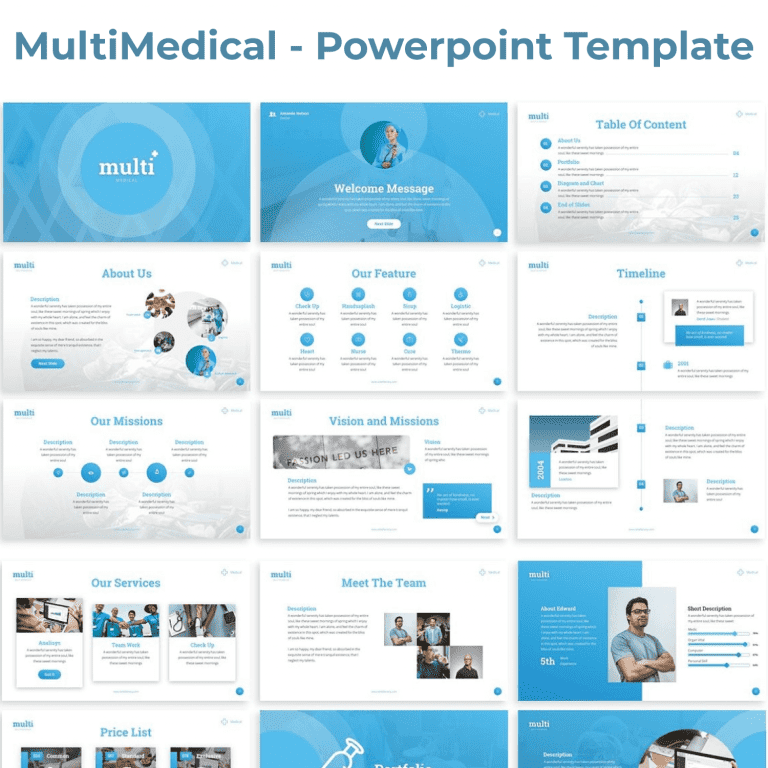 Multi Medical Powerpoint Template – MasterBundles