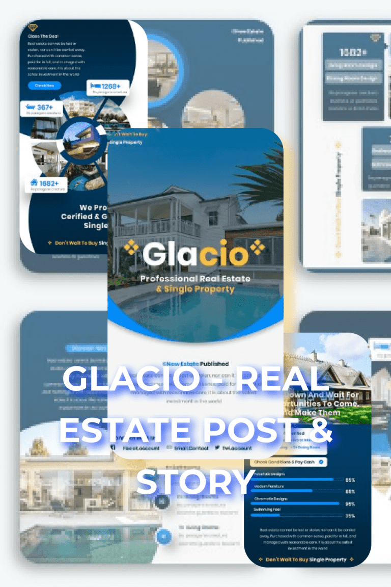 Glacio - Real Estate Post & Story – MasterBundles