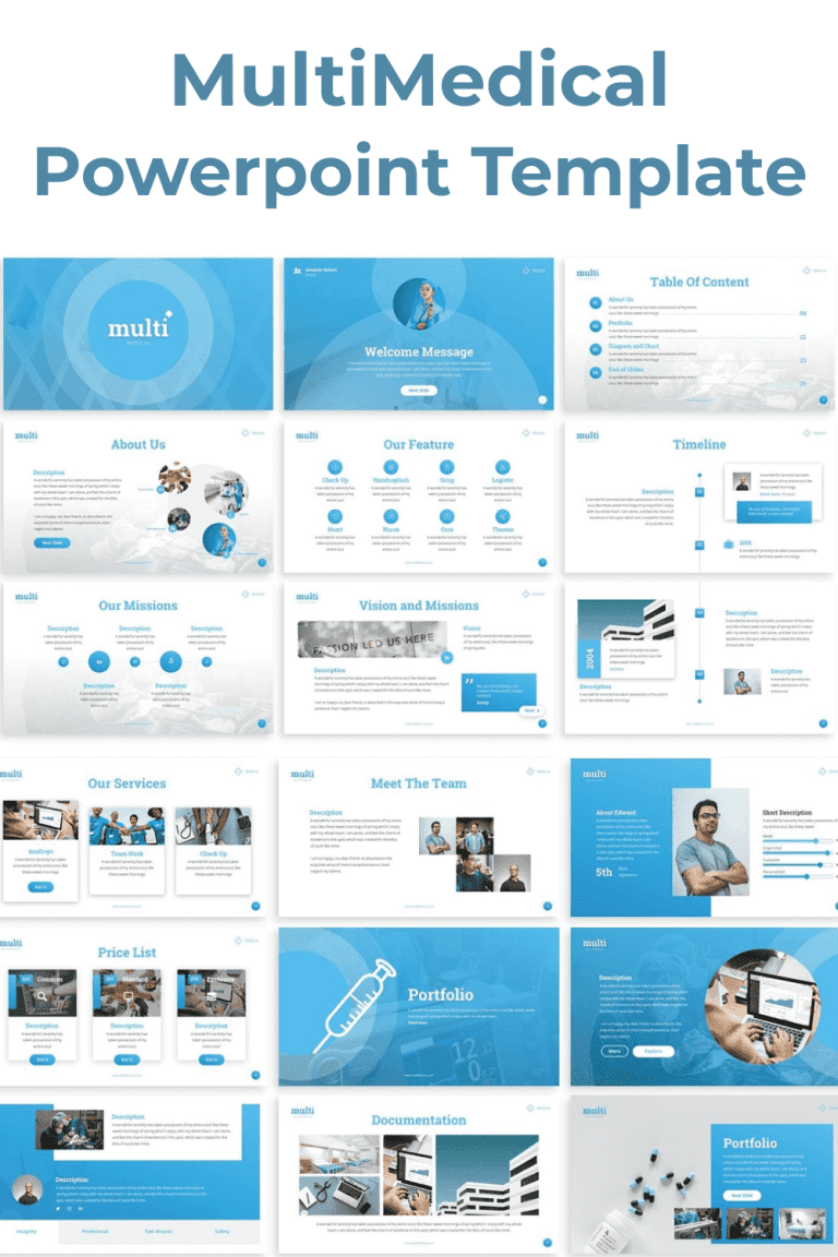 Multi Medical Powerpoint Template – MasterBundles