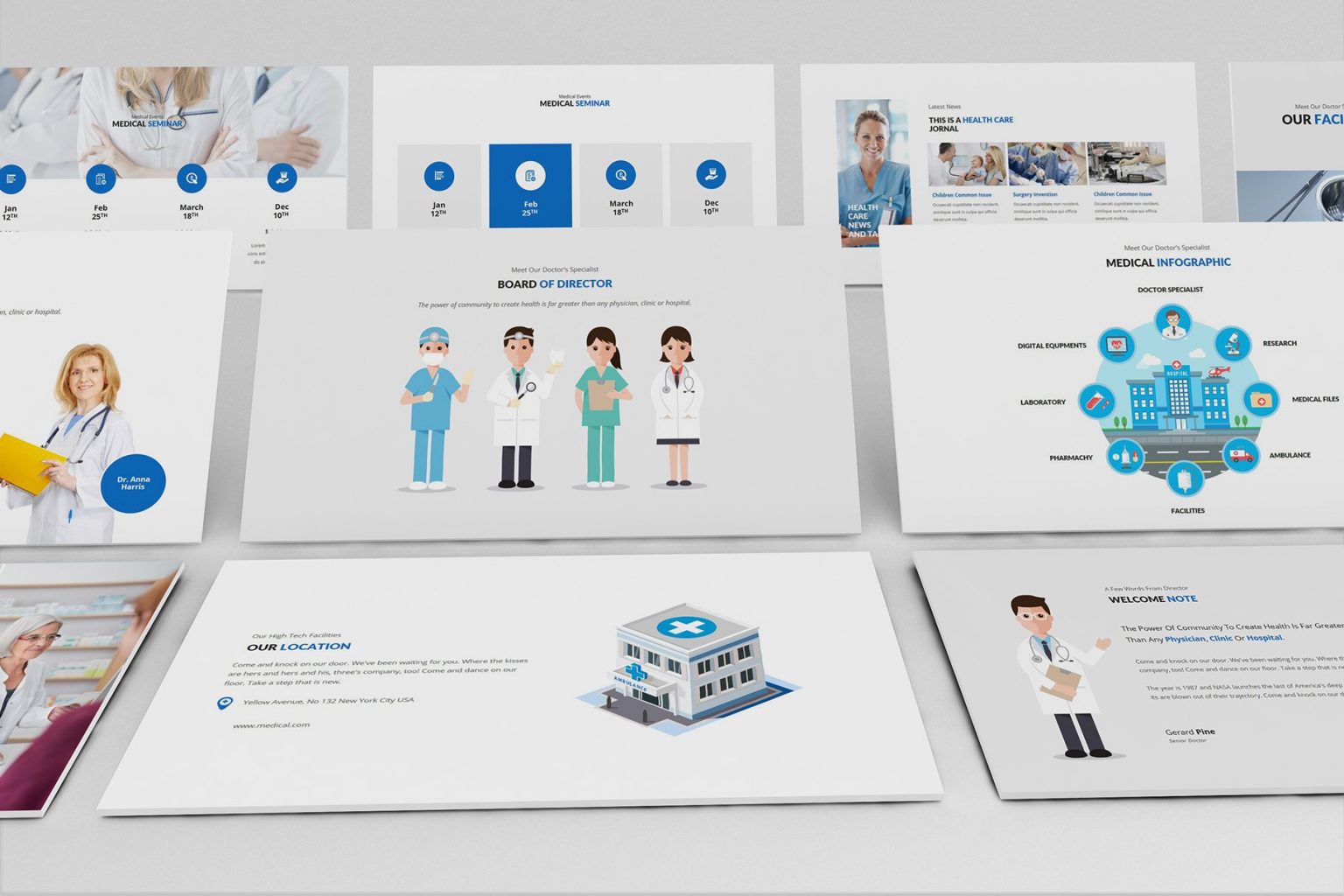 Medical and Health Care Powerpoint Template – MasterBundles