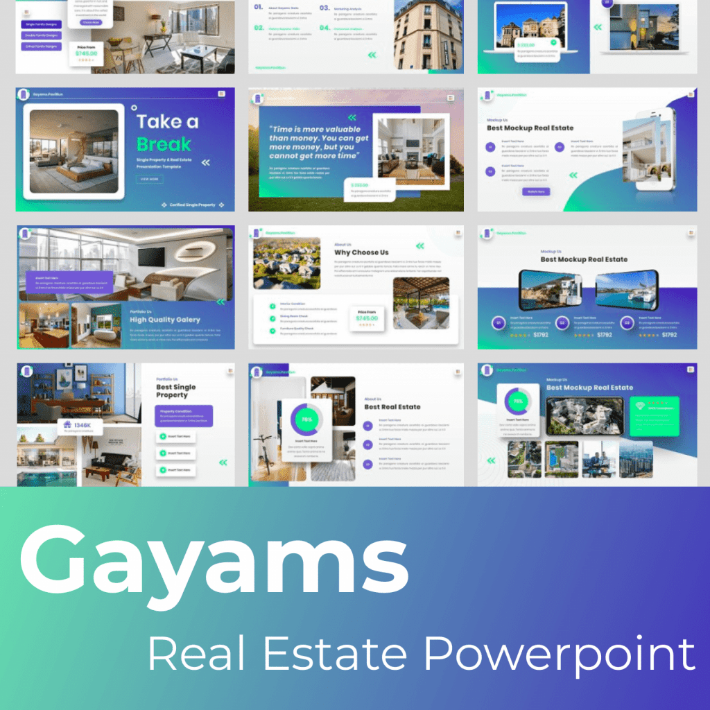Huge Real Estate Presentation Bundle: 300 Slides PPTX, KEY, Google ...