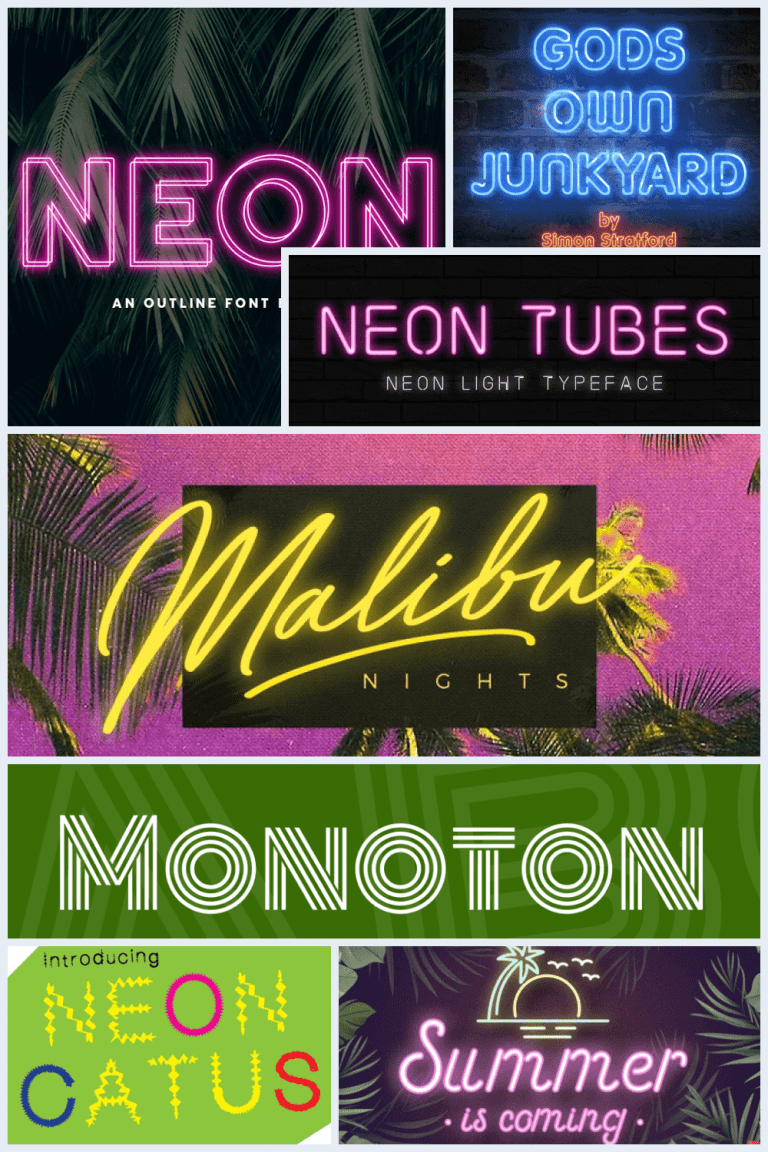 10+ Best Neon Fonts for 2021: Free and Premium Options