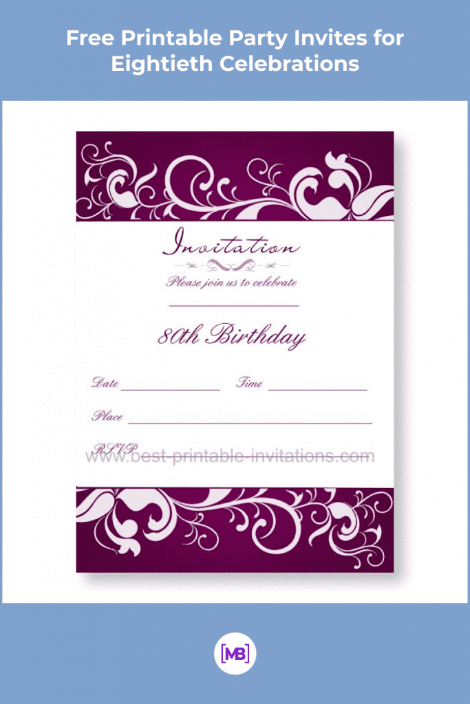 10+ Best 80th Birthday Invitations for 2021: Free and Premium Options