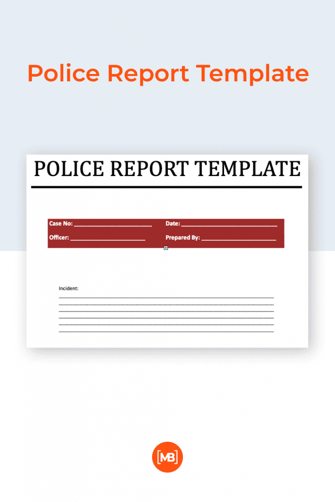 25 Best Police Report Templates for 2023 – MasterBundles