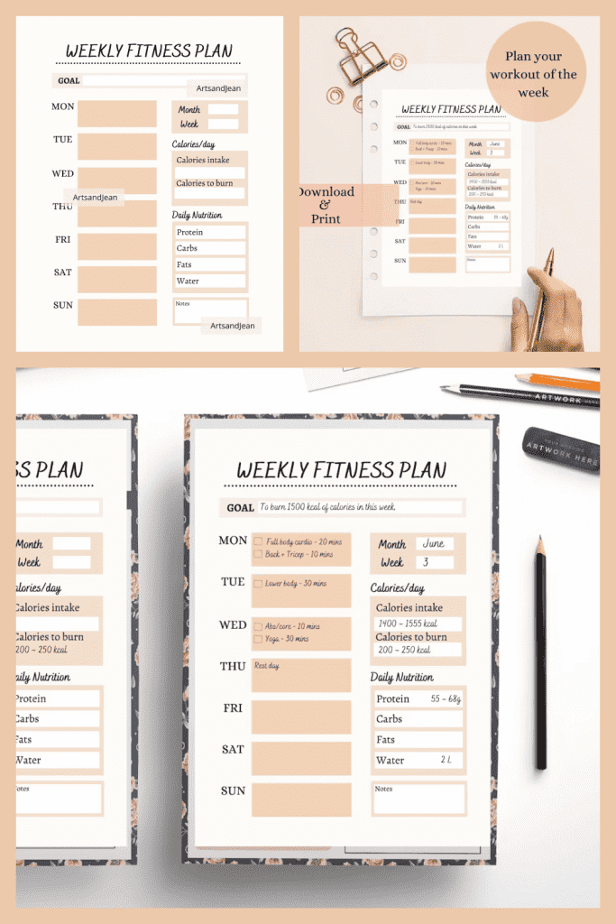 15+ Best Workout Schedule Templates: Free and Premium Templates