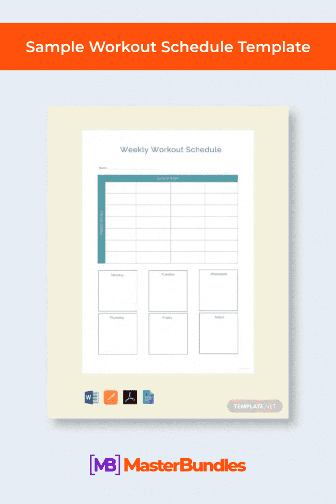 15+ Best Workout Schedule Templates: Free and Premium Templates