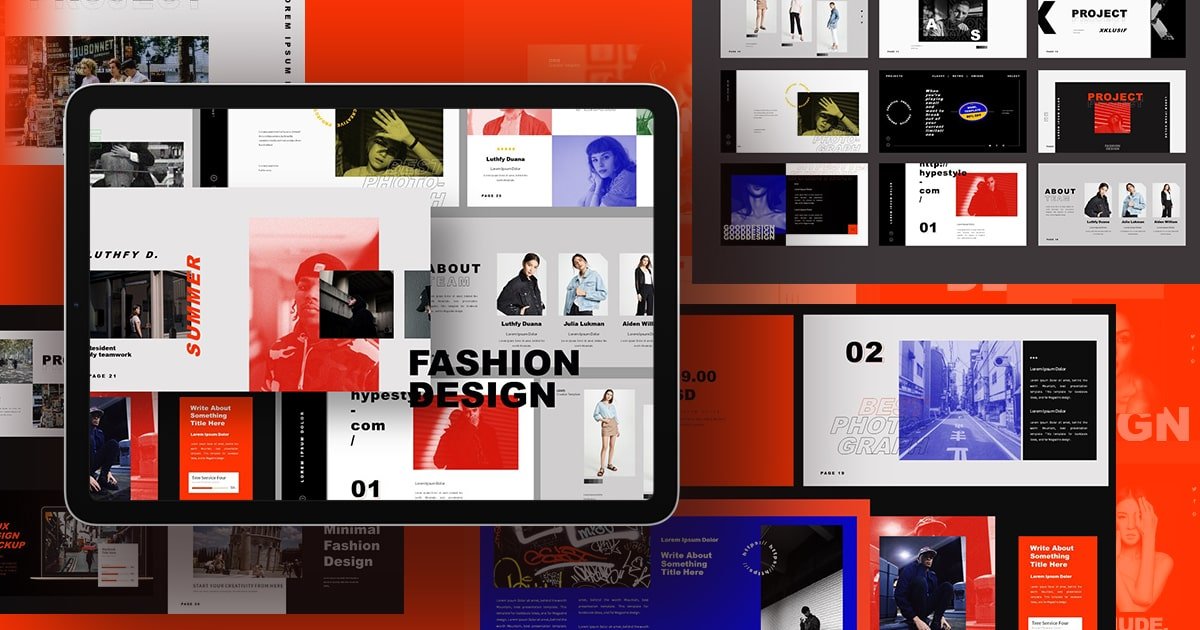 Fashion Design Presentation Template – MasterBundles