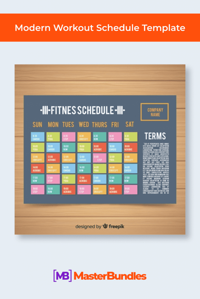 15+ Best Workout Schedule Templates: Free and Premium Templates