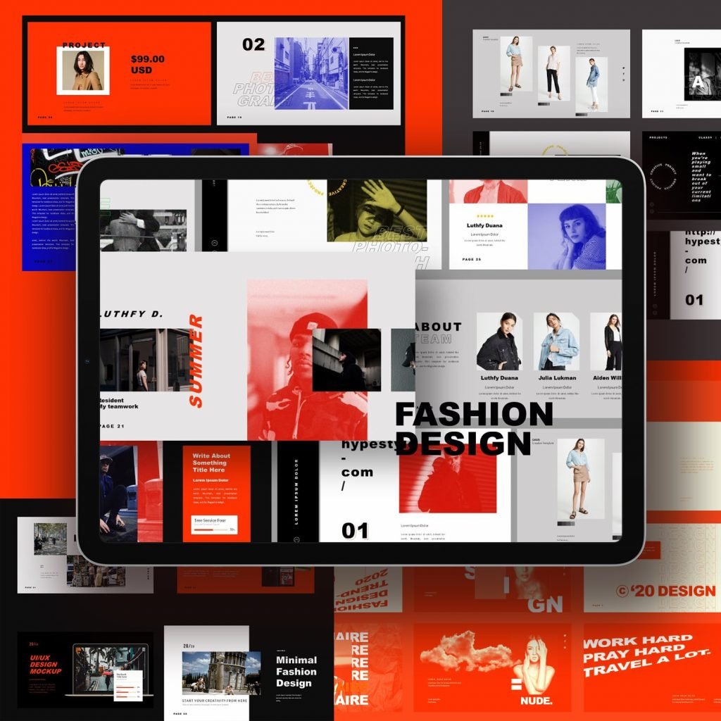 Fashion Design Presentation Template – MasterBundles