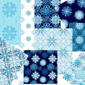 Snowflakes Digital Paper Set | Master Bundles