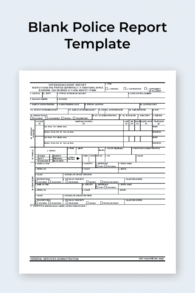 25 Best Police Report Templates for 2023 – MasterBundles