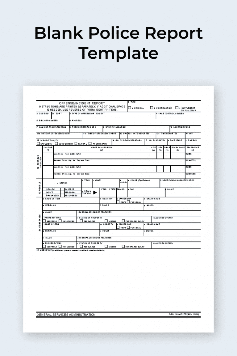 25 Best Police Report Templates for 2023 – MasterBundles