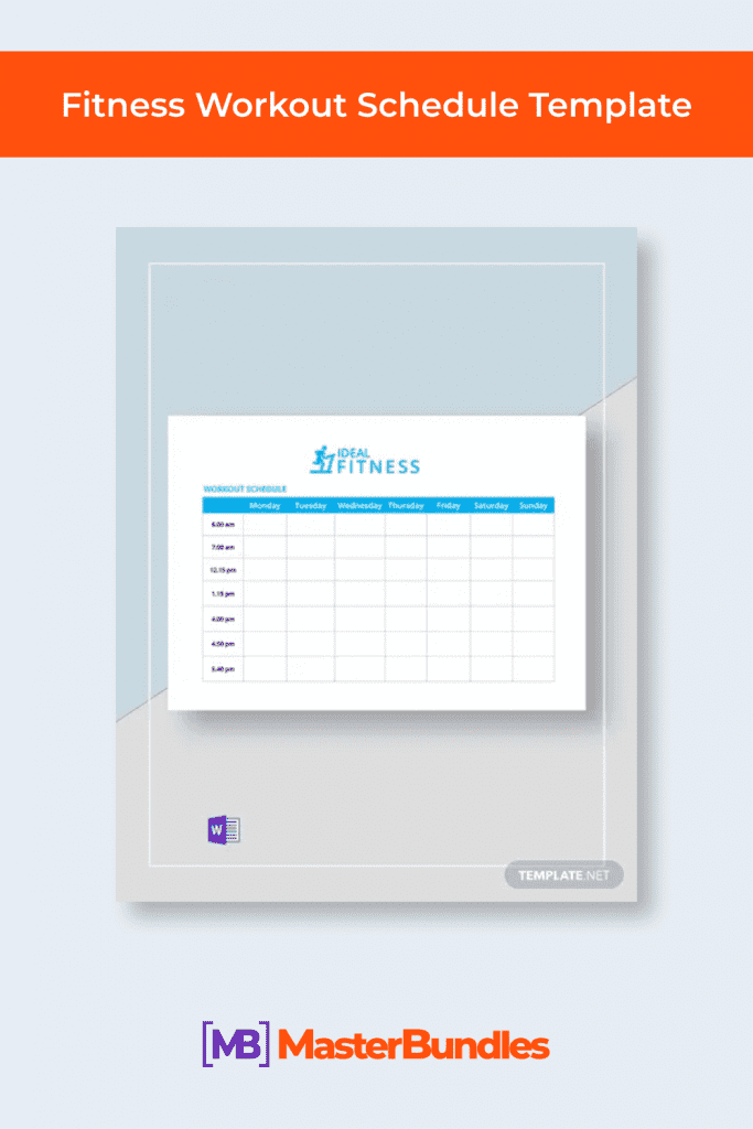 15+ Best Workout Schedule Templates: Free and Premium Templates