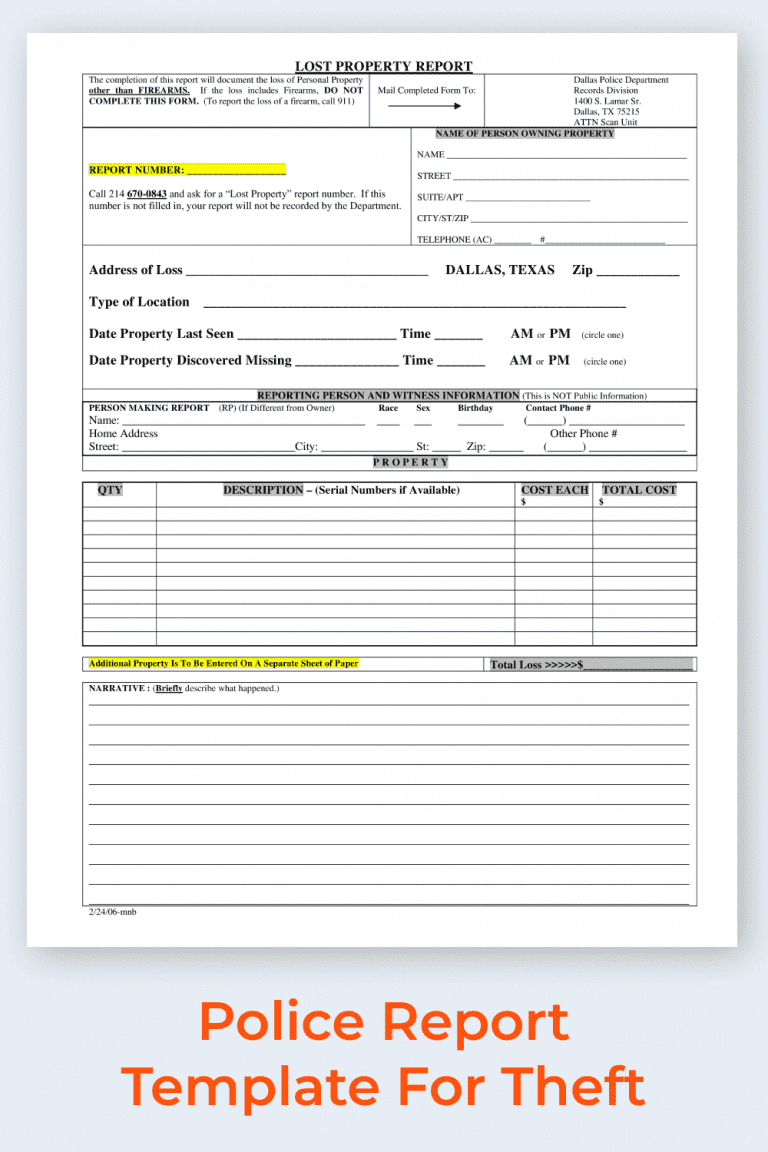 25 Best Police Report Templates for 2023 – MasterBundles