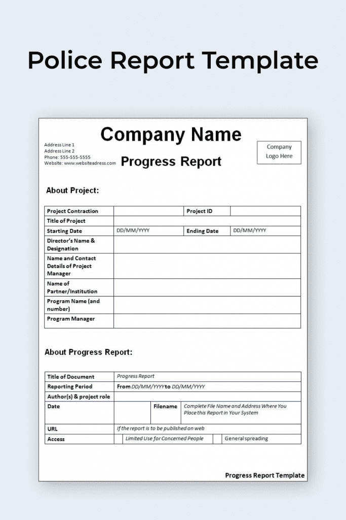 25 Best Police Report Templates for 2023 – MasterBundles