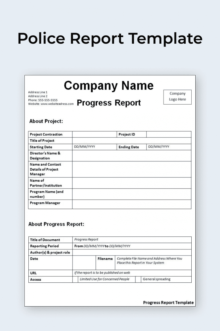 25 Best Police Report Templates for 2023 – MasterBundles
