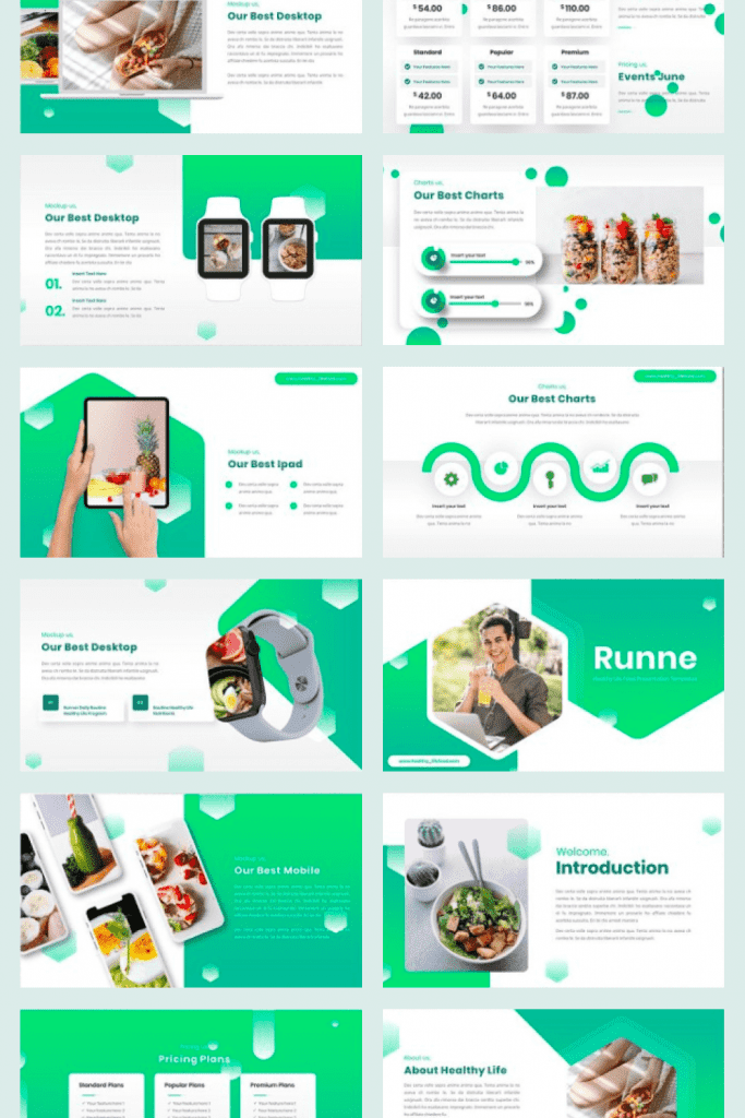Runne - Healthy Life Powerpoint Template – MasterBundles