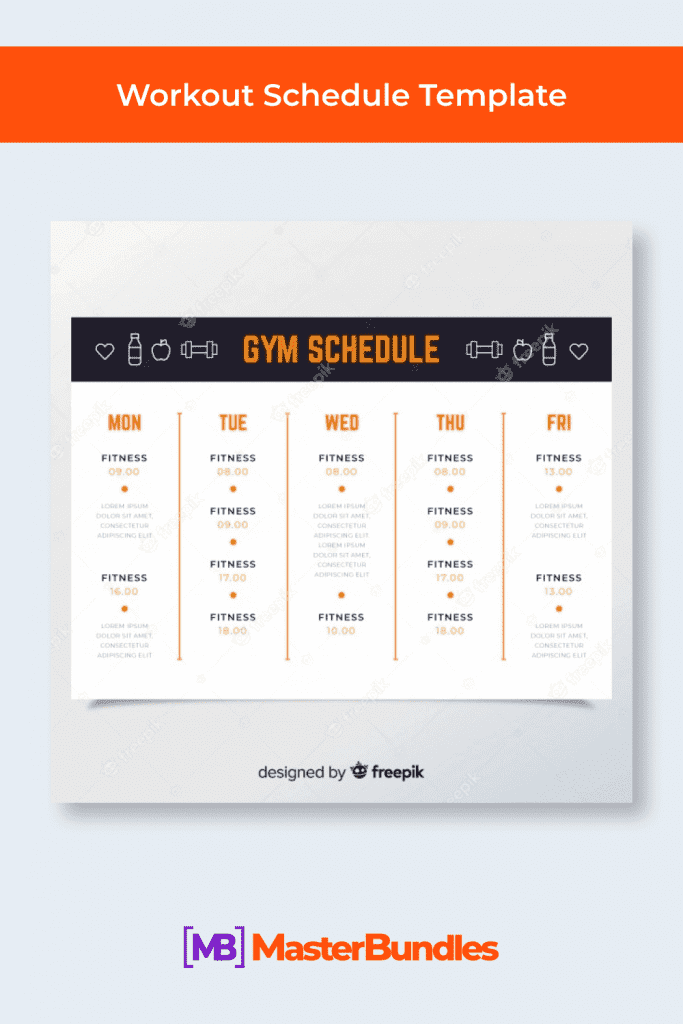15+ Best Workout Schedule Templates: Free and Premium Templates