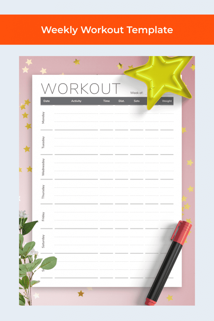 15+ Best Workout Schedule Templates: Free and Premium Templates