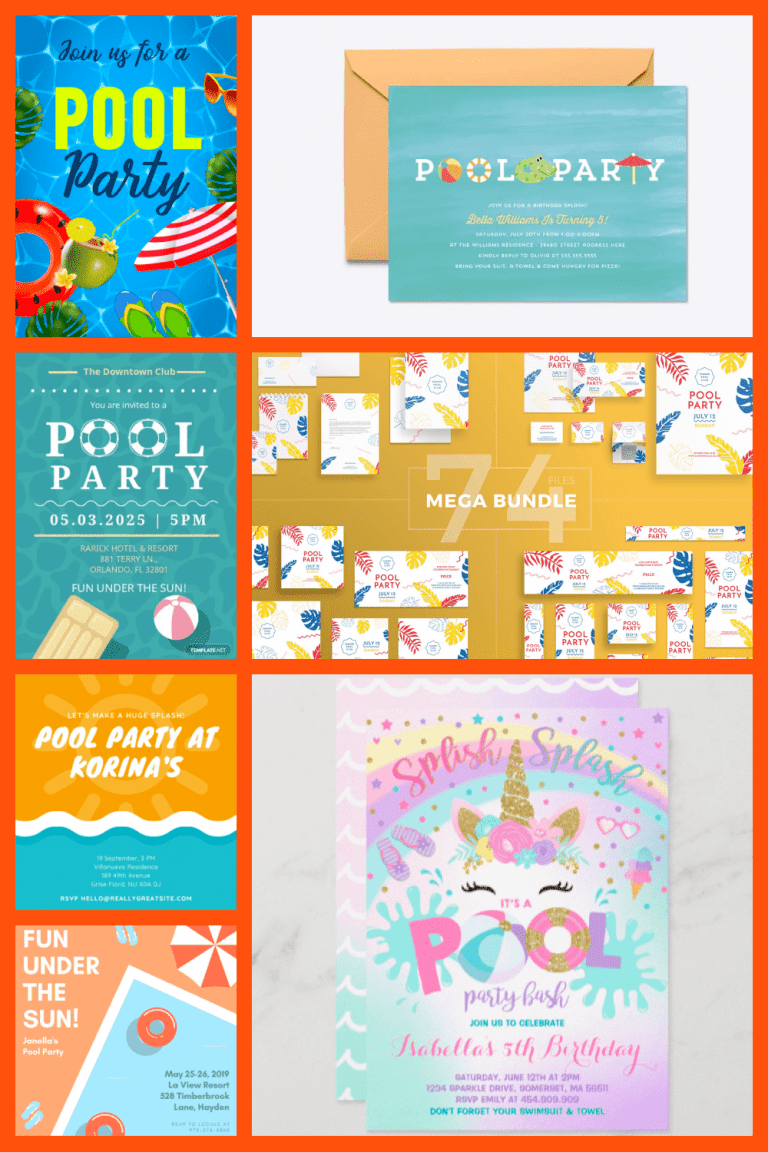 10+ Best Pool Party Invitations Templates: Free and Premium Templates