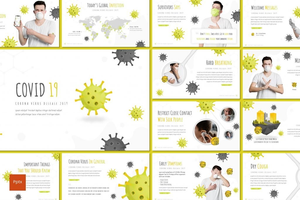 Covid 19 - Powerpoint Template – MasterBundles