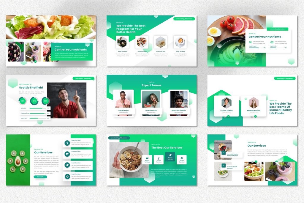 Runne - Healthy Life Powerpoint Template – MasterBundles
