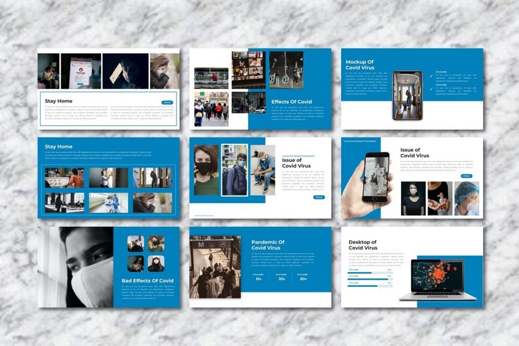 Covid Virus - Medical PowerPoint Template – MasterBundles