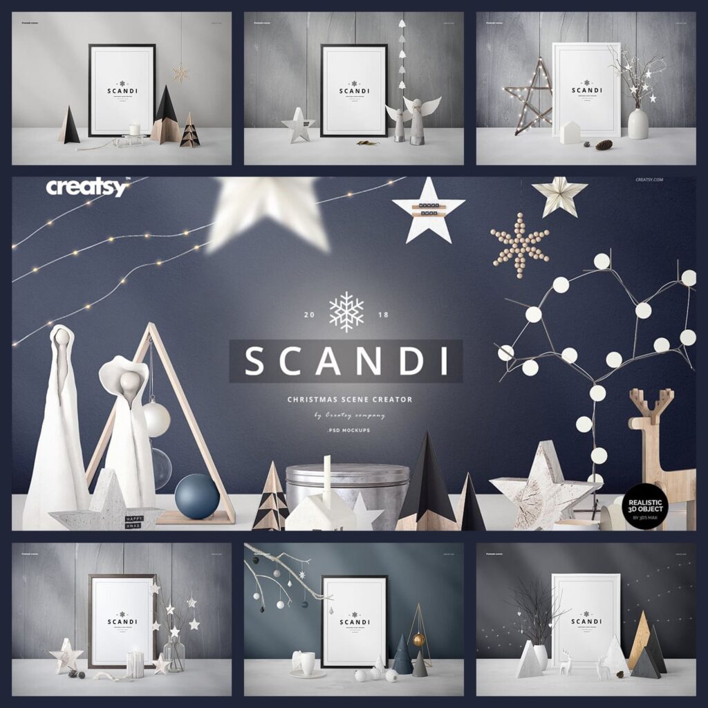 SCANDI - Christmas Scene Creator – MasterBundles