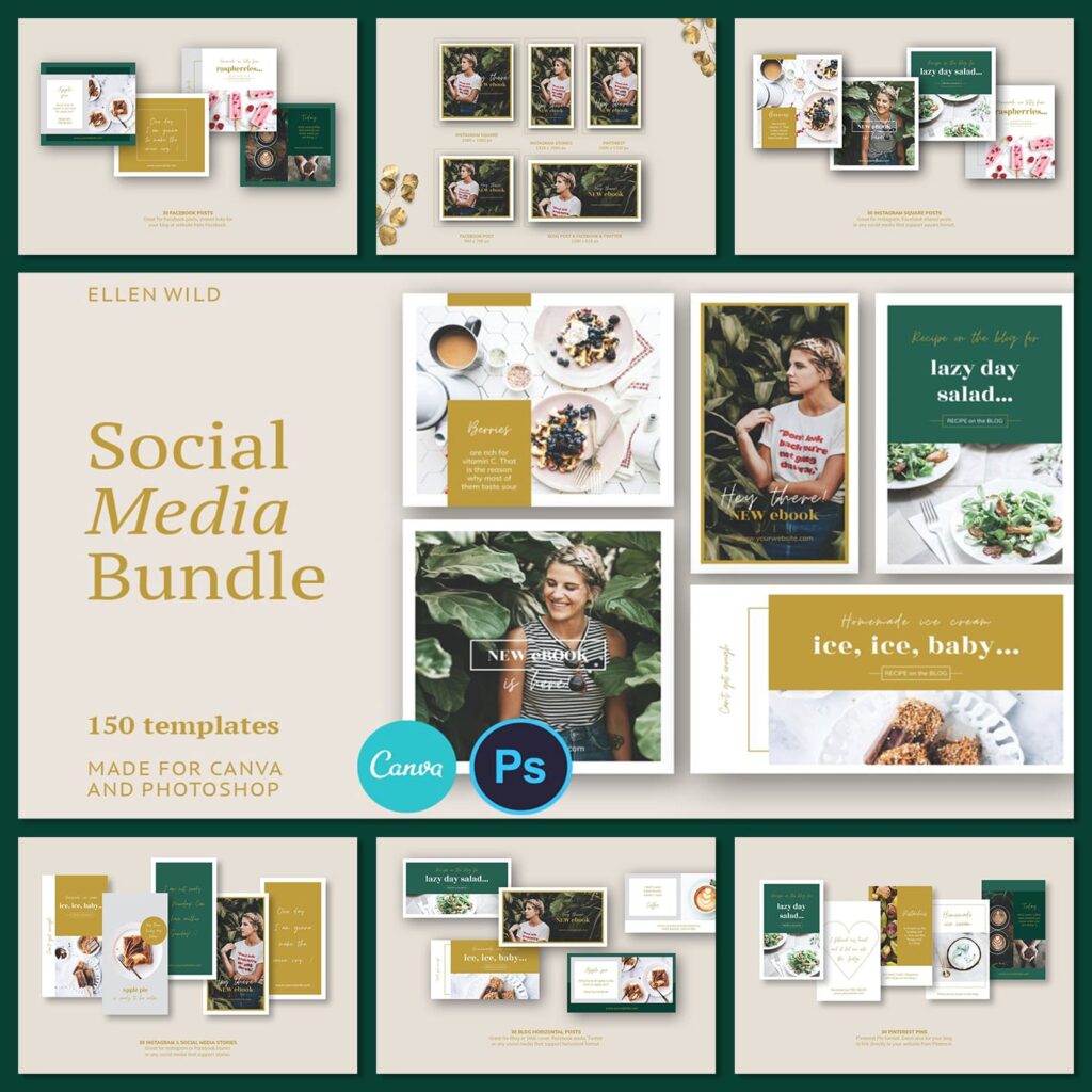 Social Media Bundle CANVA, Photoshop – MasterBundles