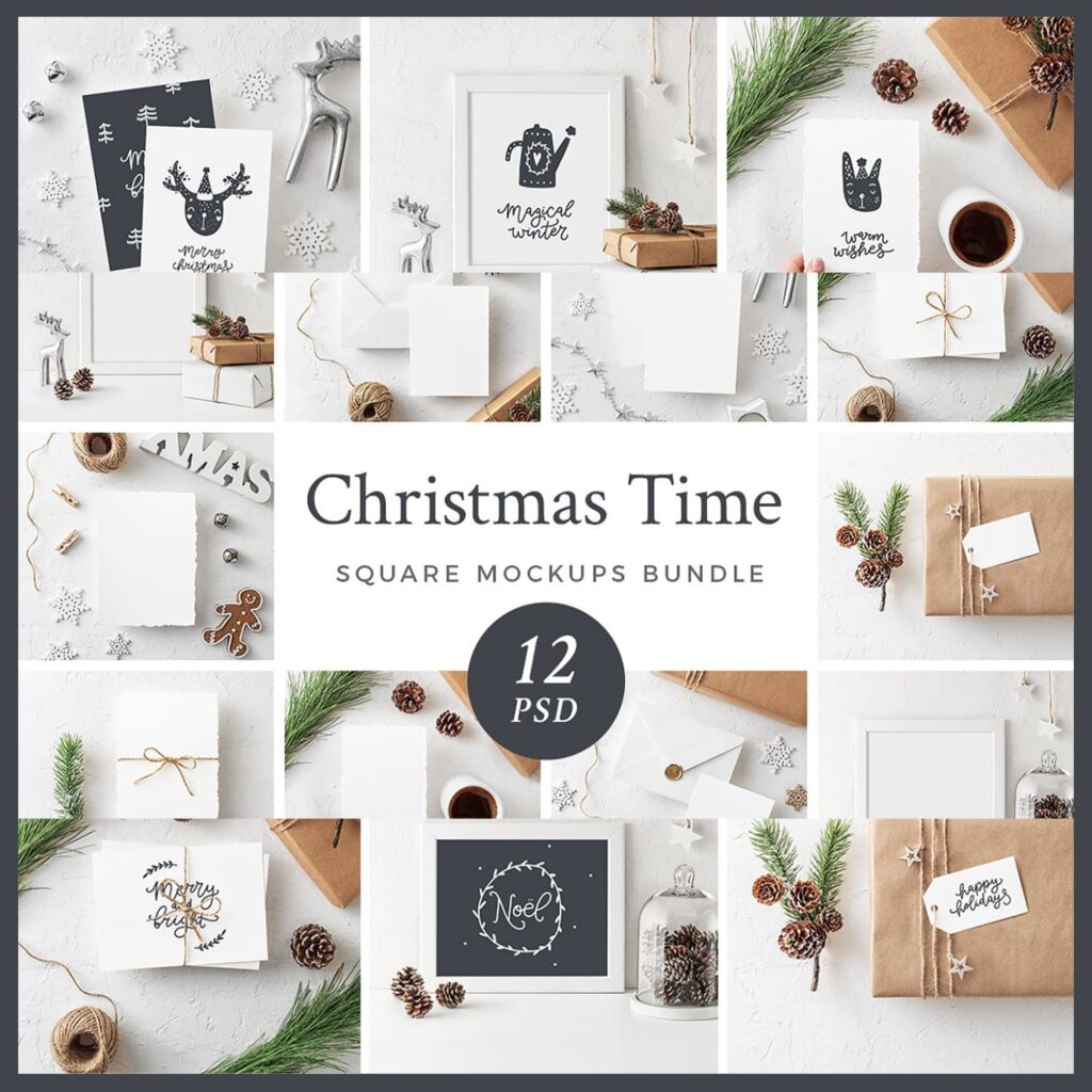 Christmas Mockups Bundle SAVE 70% – MasterBundles