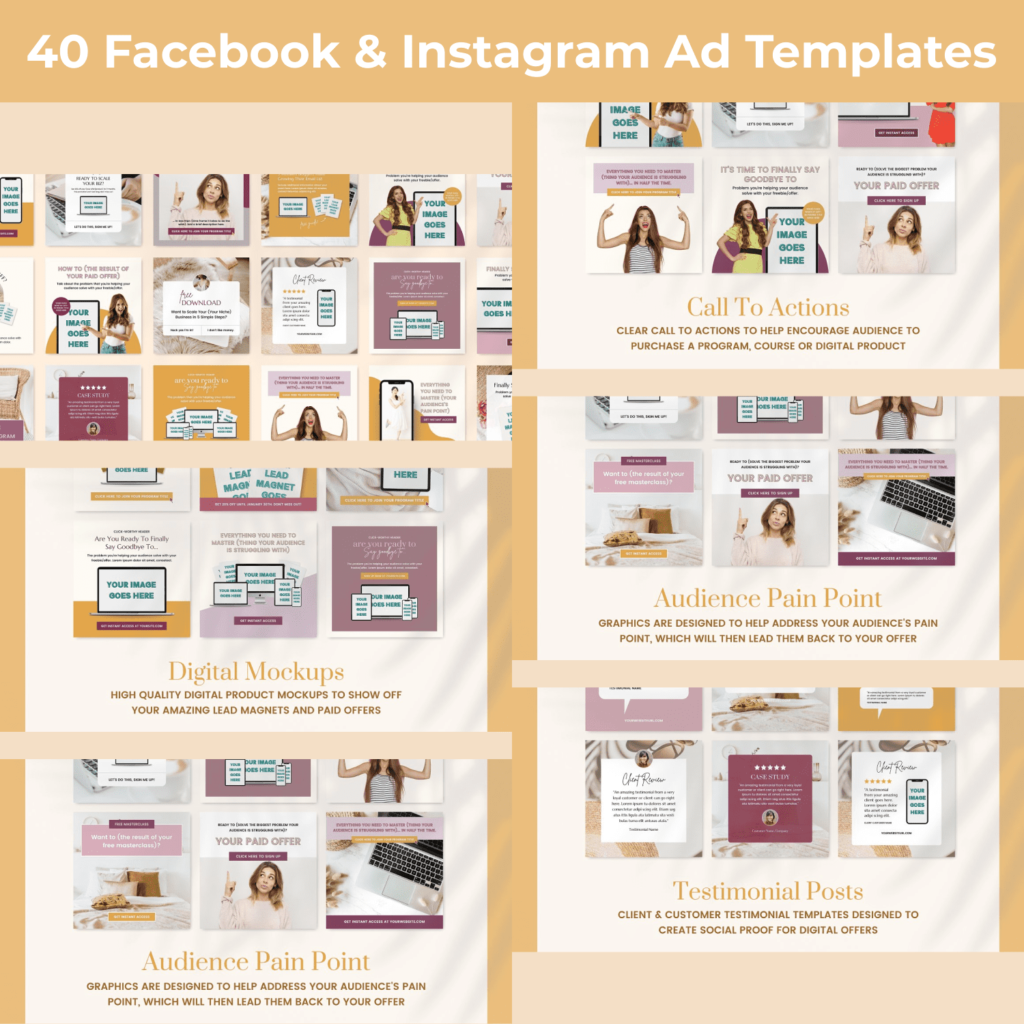 40 Facebook & Instagram Ad Templates – MasterBundles